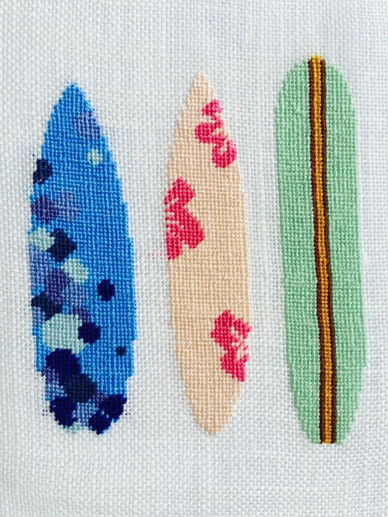 Classic Surfboards Cross Stitch Pattern Instant Pdf Download - Etsy