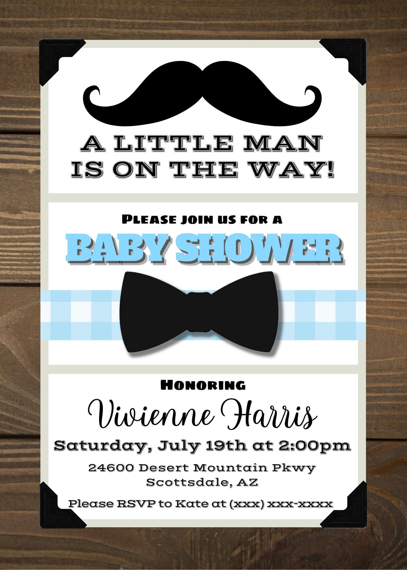 Printable Little Man Baby Shower Invitations Editable Download - Etsy