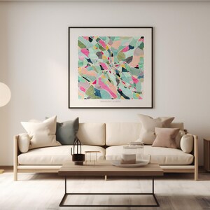 Birmingham, AL City Map | Alabama Abstract Painting | Colorful Street ...