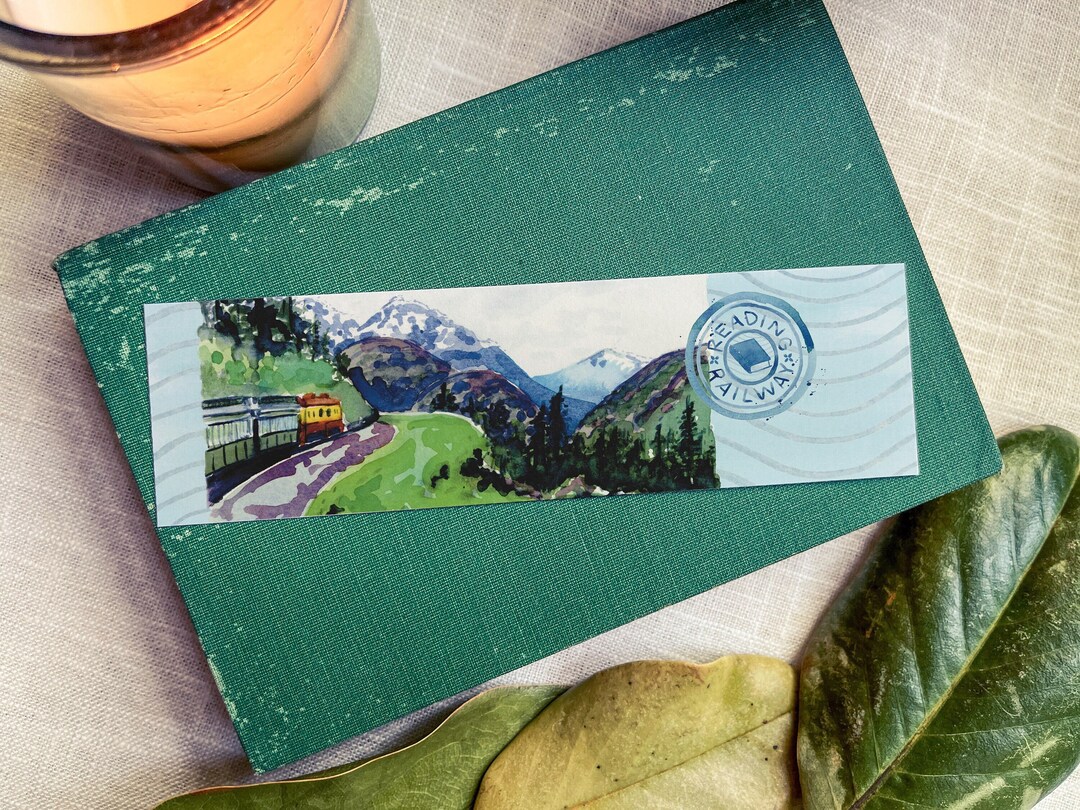 Train & Mountain Bookmark | Gift for Booklovers | Travel Inspired ...