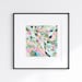 Birmingham, AL City Map | Alabama Abstract Painting | Colorful Street ...