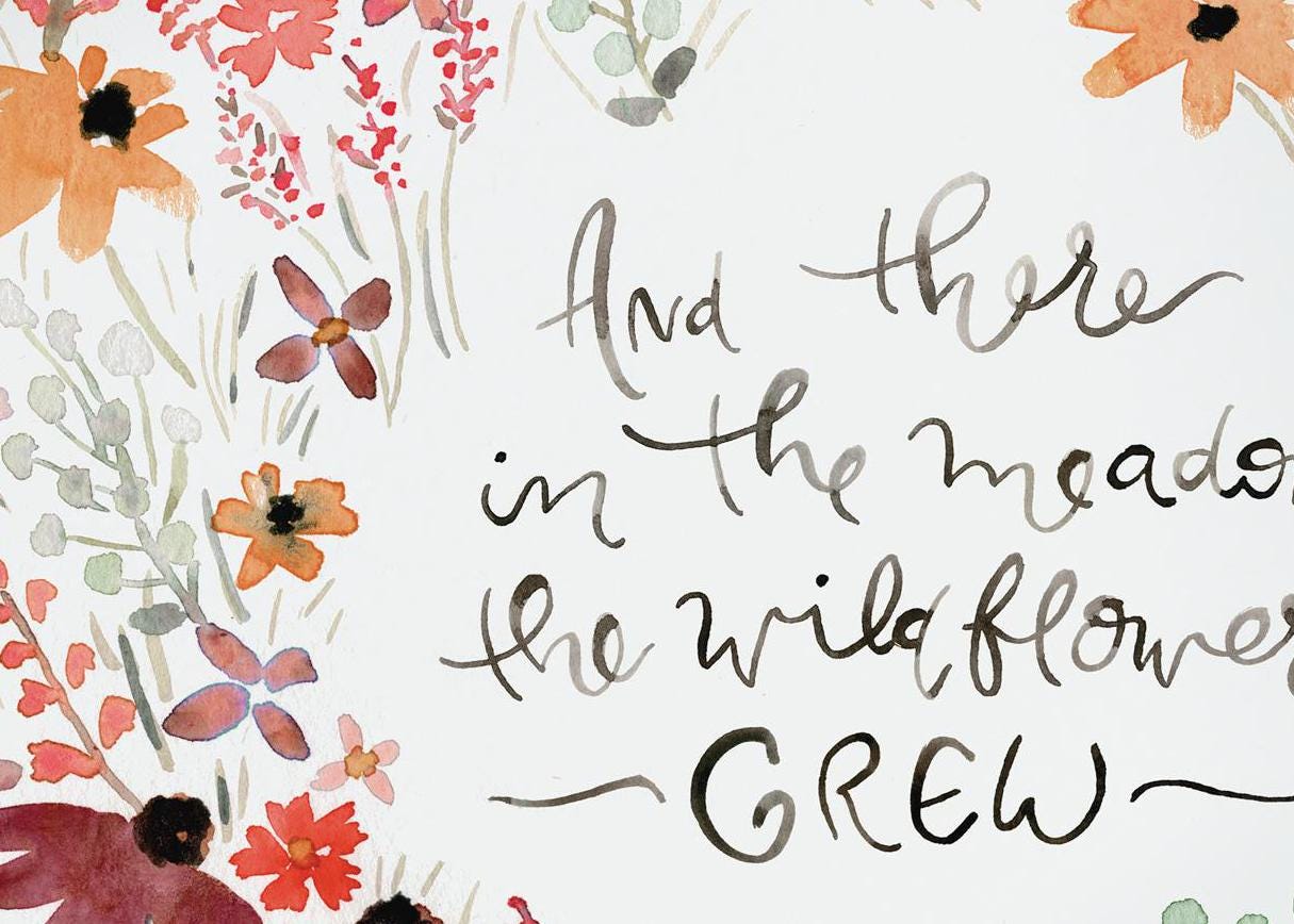 Fall Wildflower Print | Autumn Botanical Watercolor Wall Art for Nature ...