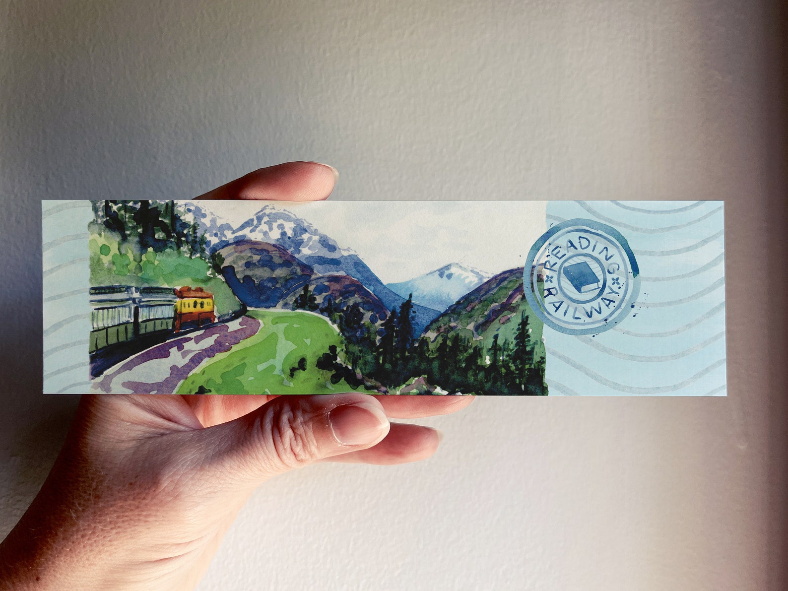 Train & Mountain Bookmark | Gift for Booklovers | Travel Inspired ...