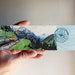 Train & Mountain Bookmark | Gift for Booklovers | Travel Inspired ...