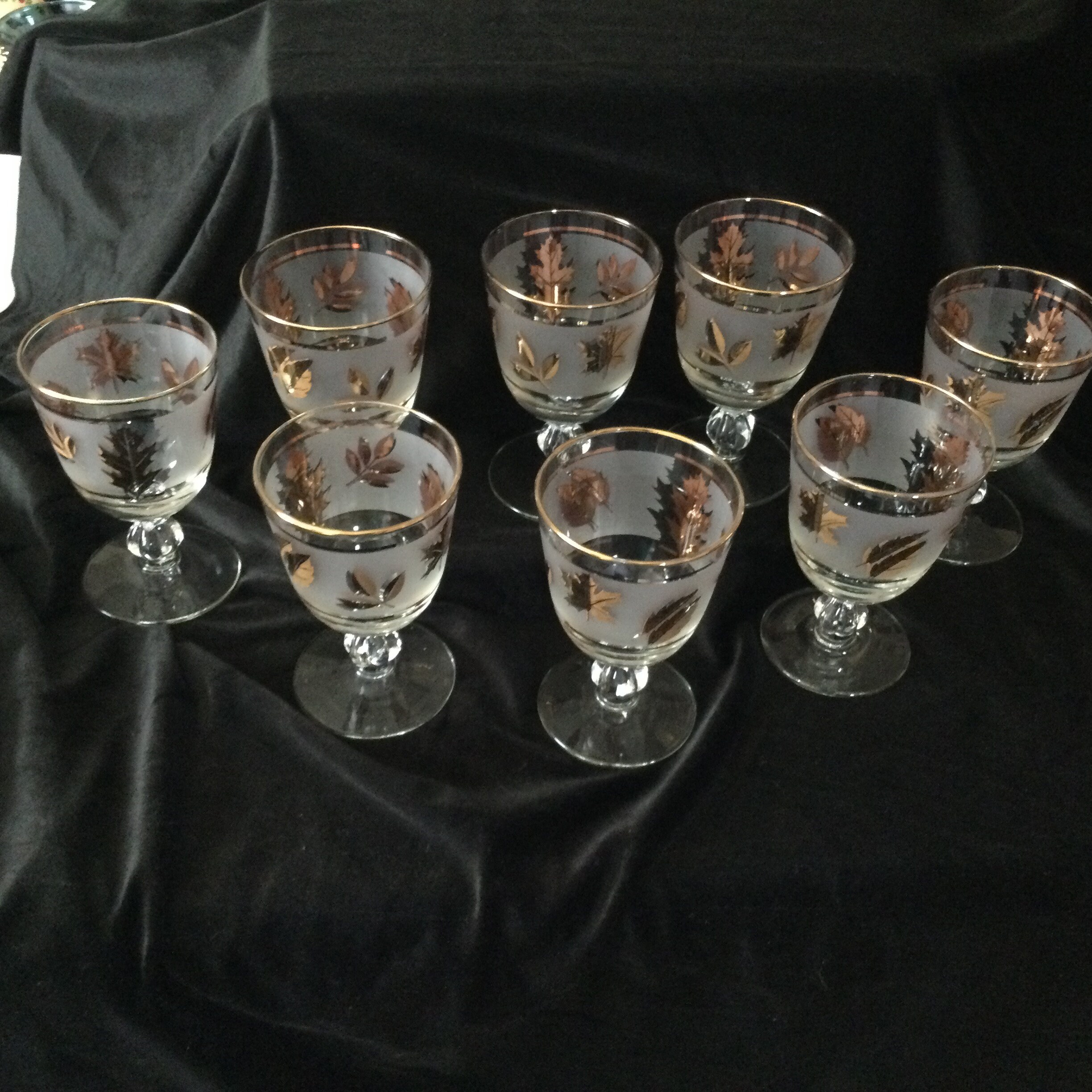 Mid-century Libby Frosted Goldleaf Water Goblets - Etsy