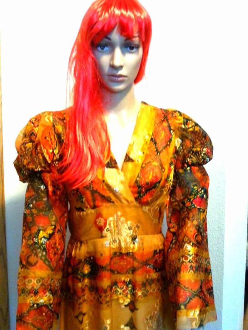 Vintage 1960s David Butler by Pressler Psychedelic Maxi Dress - Etsy UK