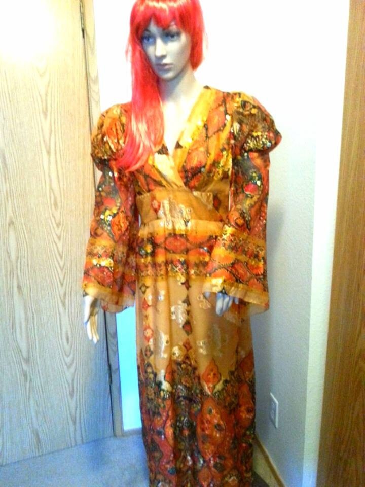 Vintage 1960s David Butler by Pressler Psychedelic Maxi Dress - Etsy UK