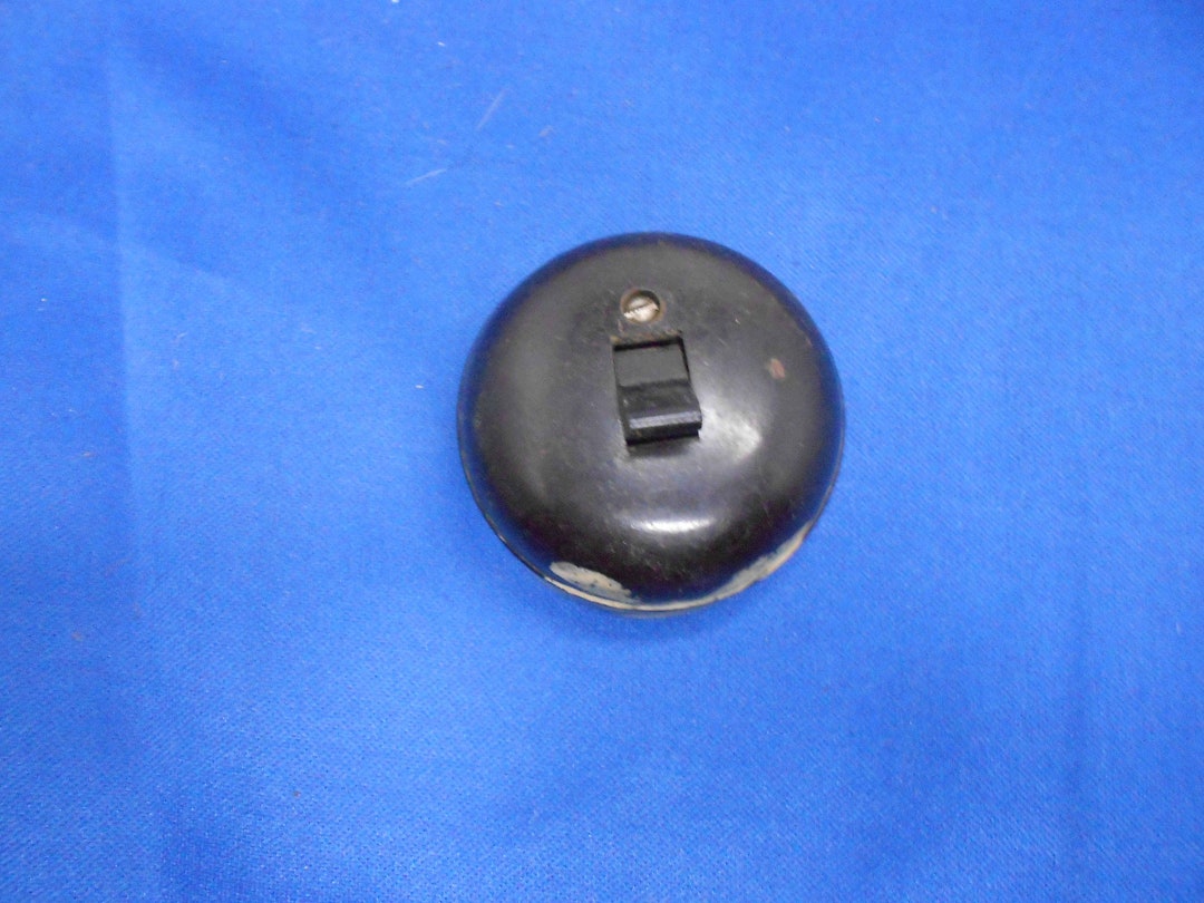 Vintage French Bakelite Round One Way Light Switch. 1930-1940s 2 Inches ...