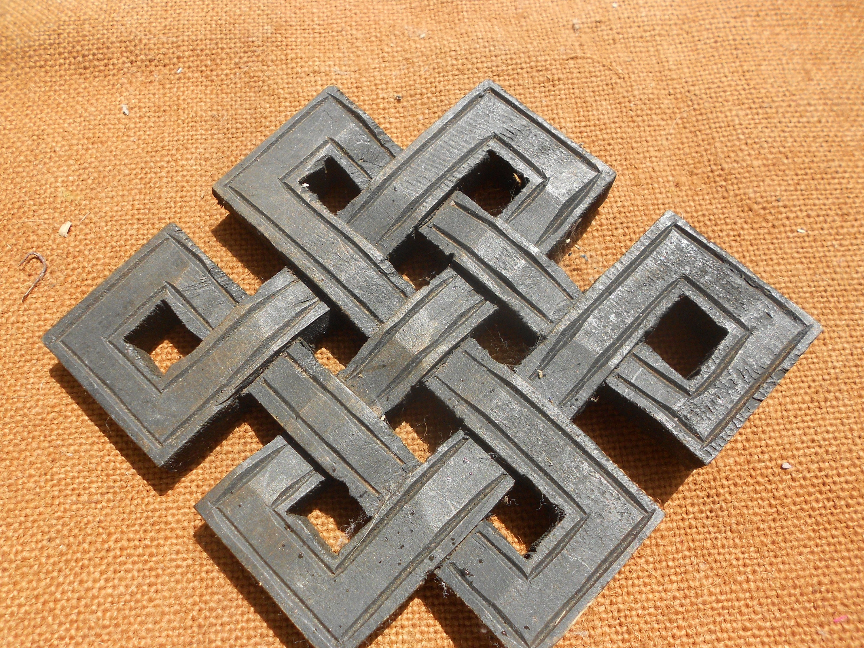 Strapwork Wood Carving Hand Made Decorative Panel Vintage - Etsy