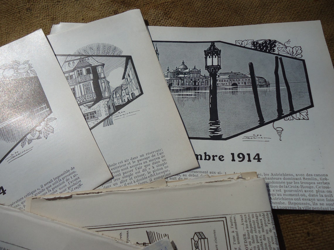 Antique Paper Original Vintage French 100g Assorted Vintage - Etsy