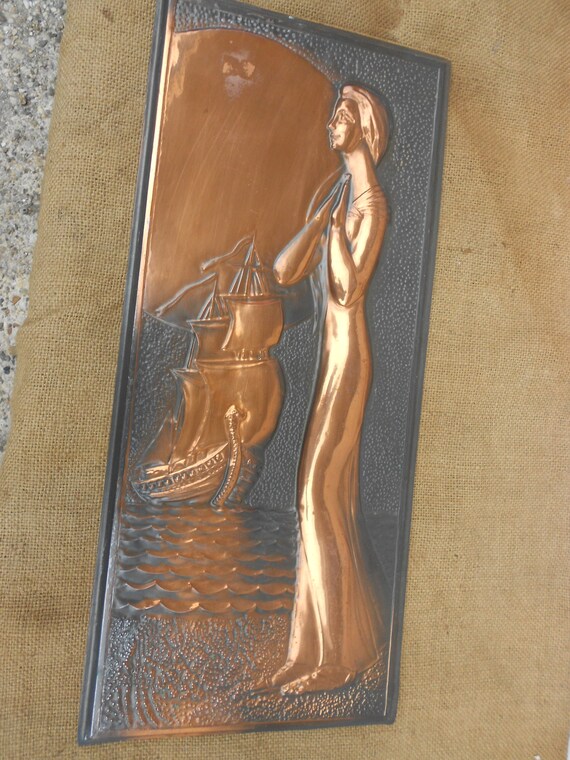 Copper Beaten Panel Beau Arts Style Hand Beaten Copper Picture - Etsy