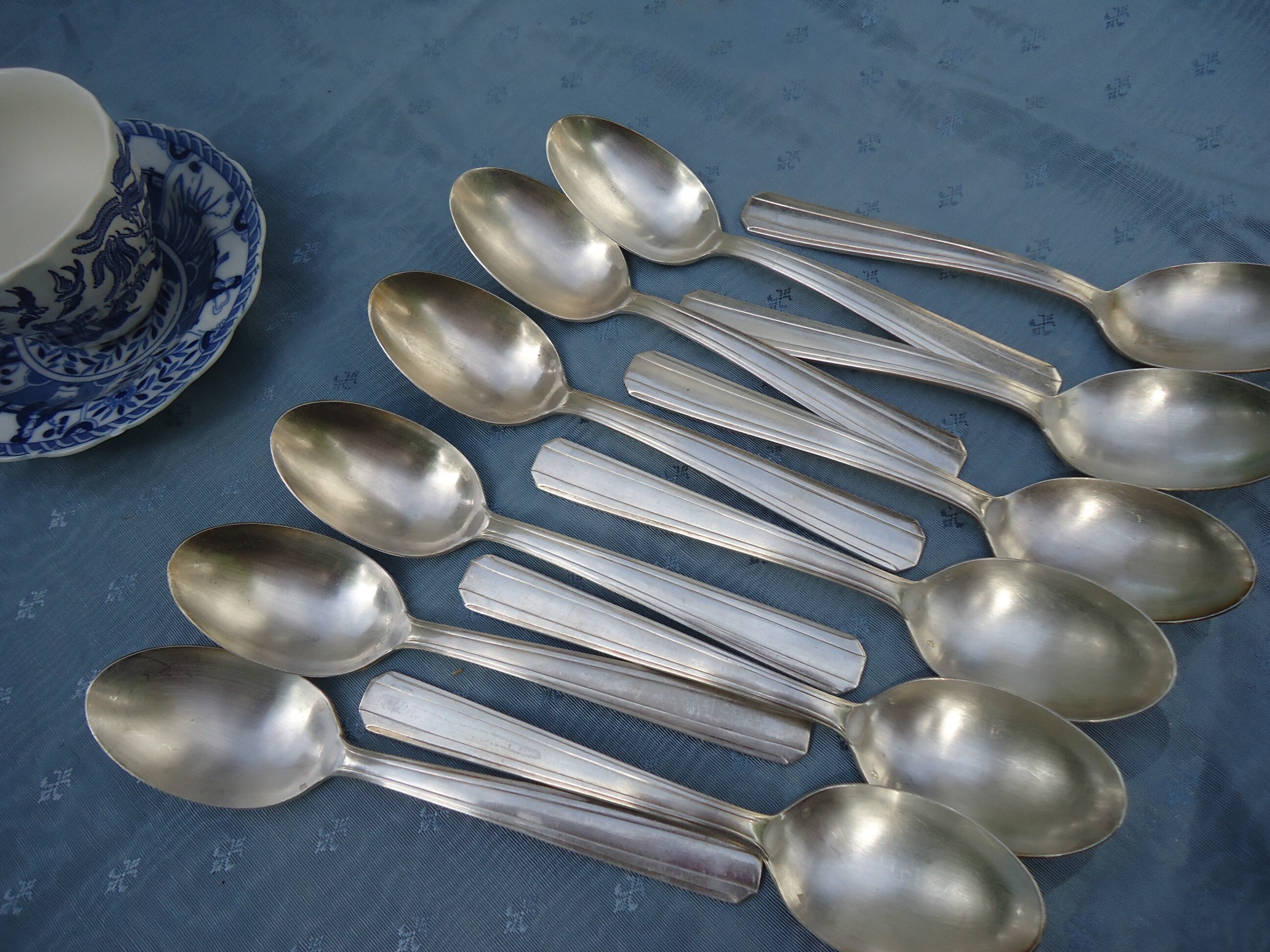 12 Spoons Set of Original Vintage French Hallmarked Silver - Etsy