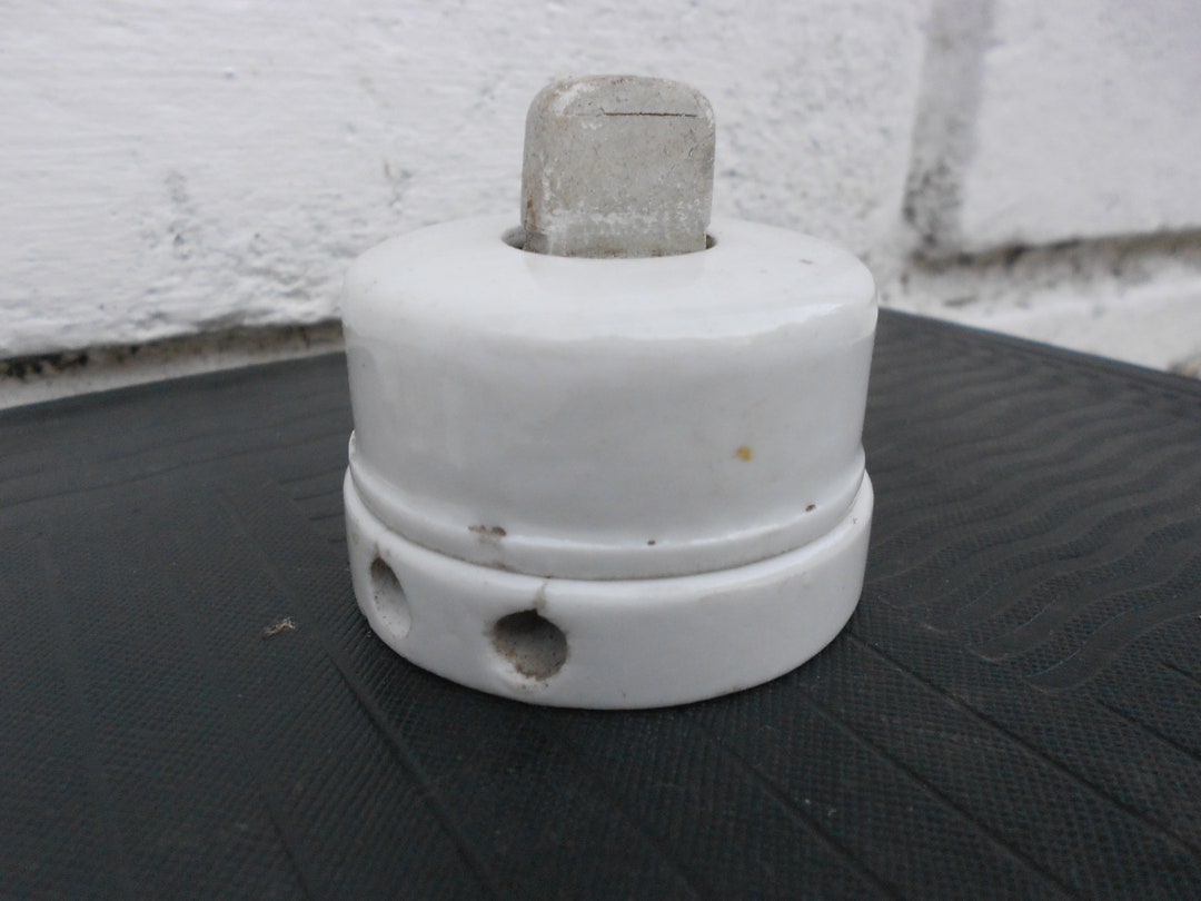 Light Switch Original Vintage French Porcelain With Porcelain Twist ...