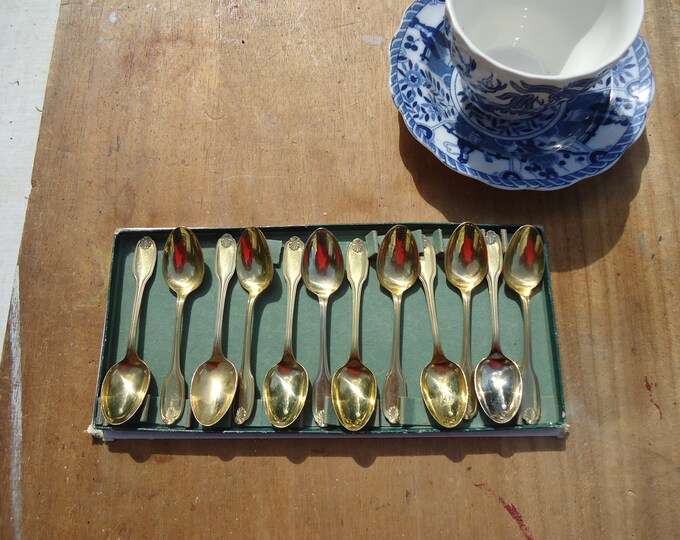 Original Vintage French Set of 12 Teaspoons Alfenide - Etsy