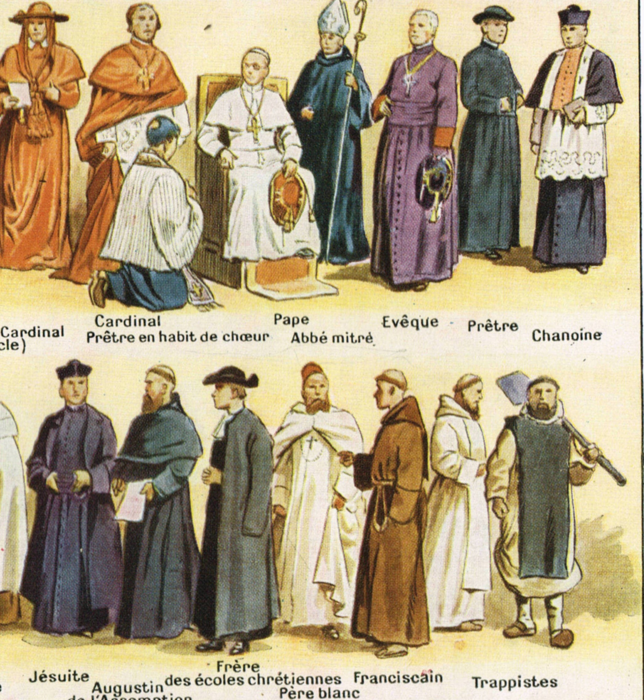 Original French Larousse Print Lithograph Religious Costume | Etsy