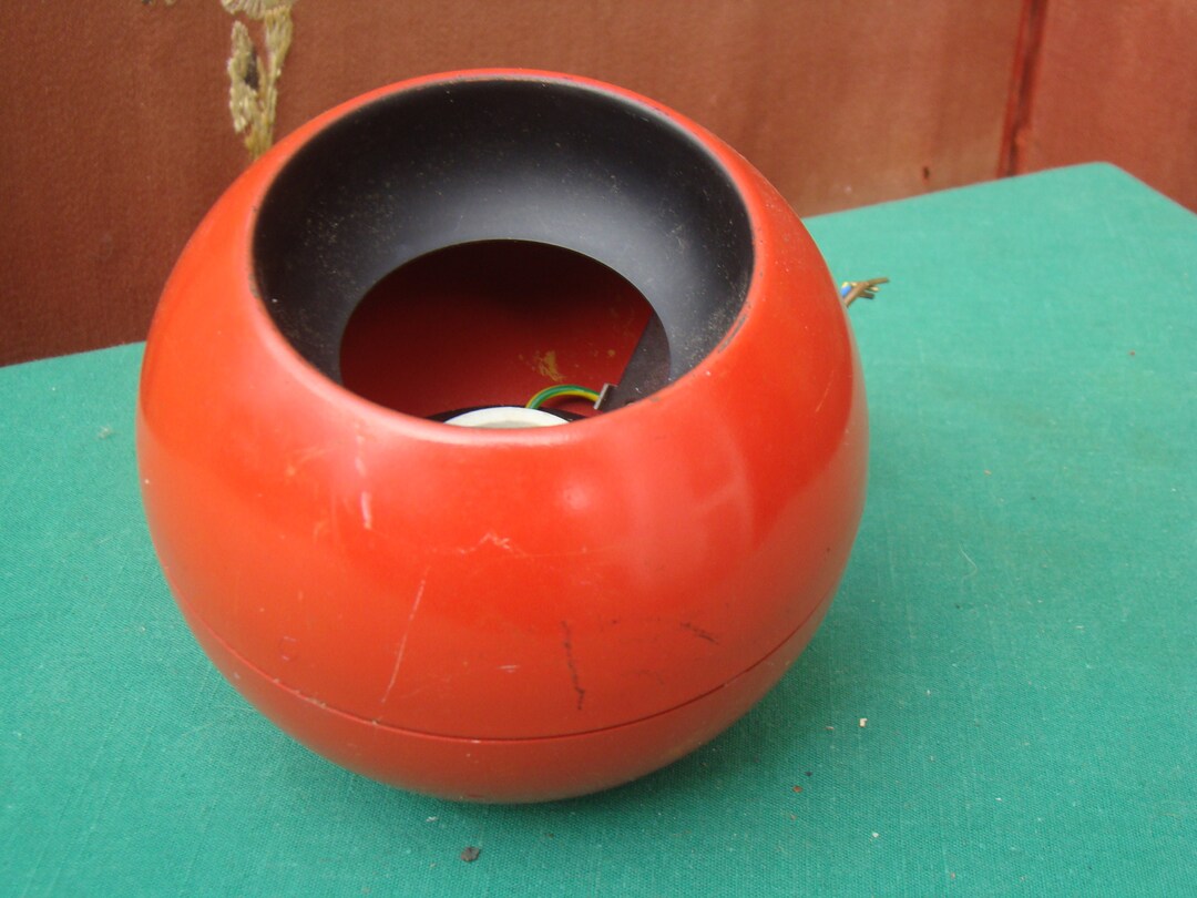 Bright Red Ball Shaped Lamp Light 1960s Iconic Shape Shopfitting or ...