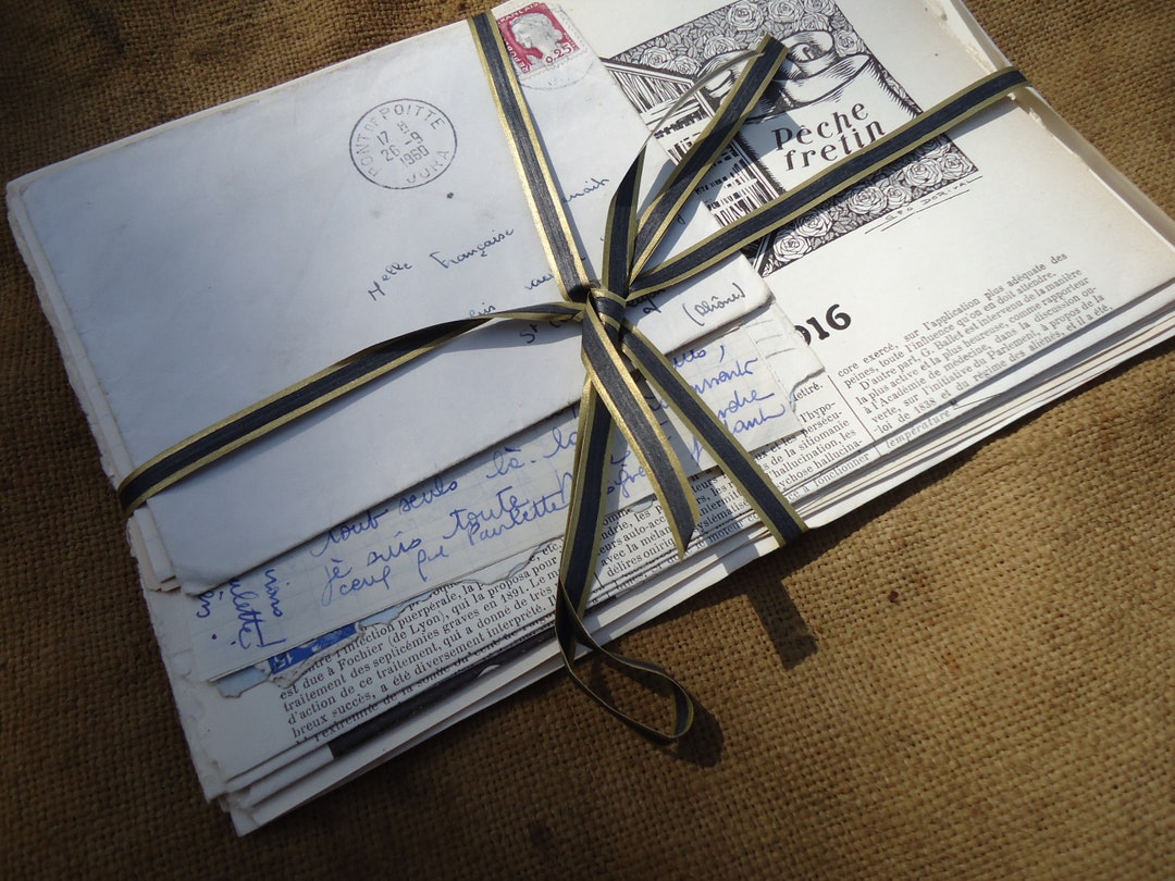 Antique Paper Original Vintage French 100g Assorted Vintage Paper Scrap ...