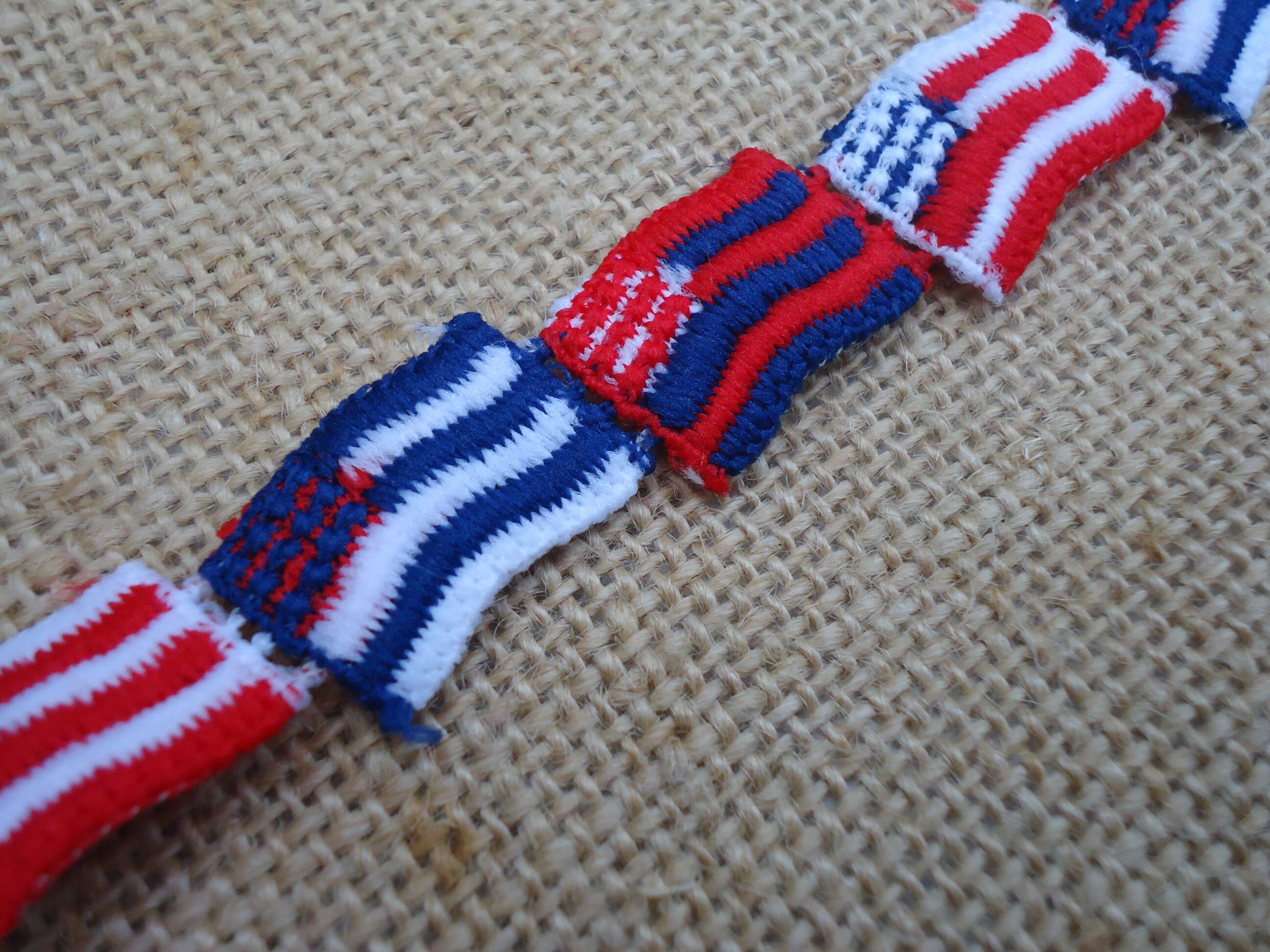 USA Flags Braid Very Unusual Vintage French Cotton Braid in - Etsy India