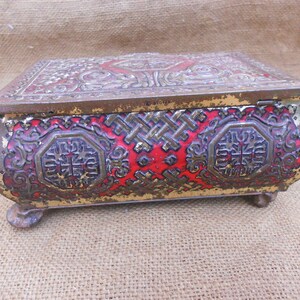 Chocolate Box Vintage French Candy Tin in Oriental Casket - Etsy