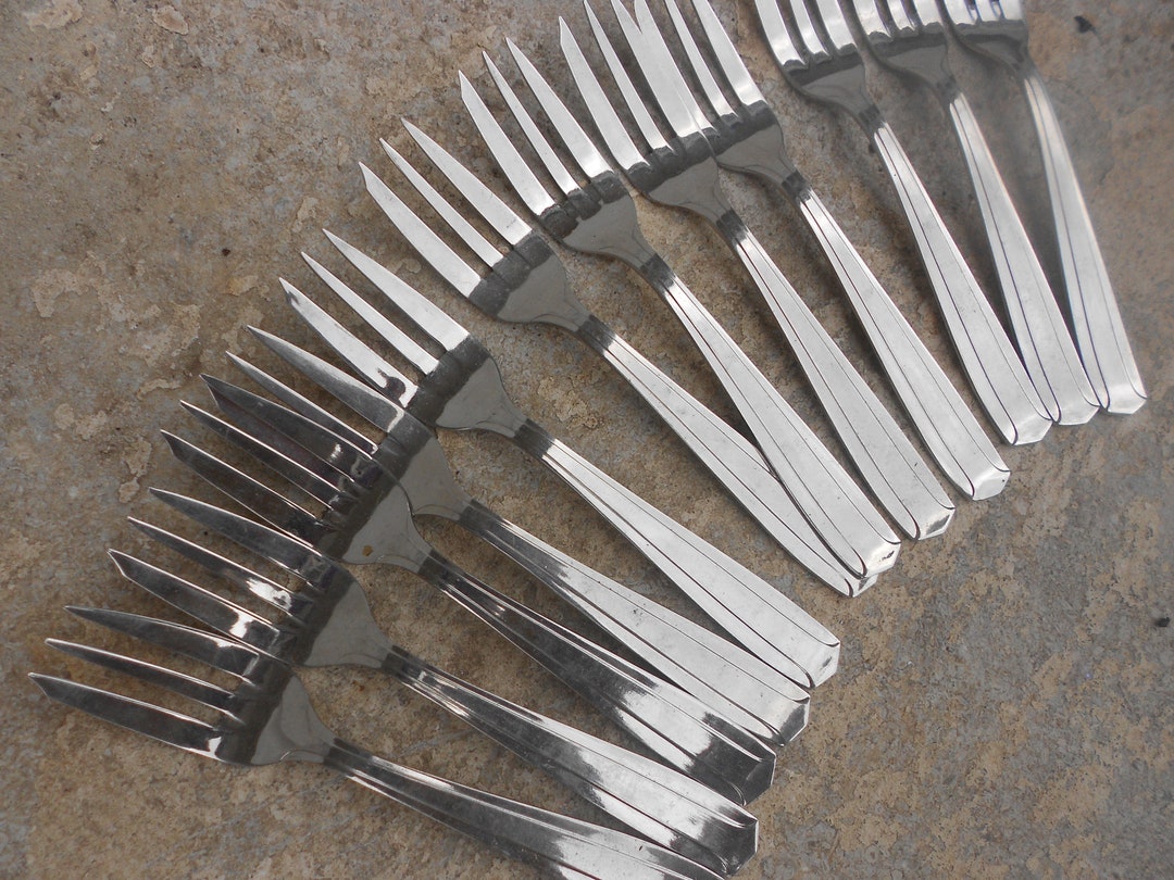 Original Vintage French Desert Forks or Cake Forks Beautiful Stainless ...