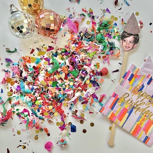 Rainbow Birthday Confetti Table Confetti Birthday Party Decor Shredded ...