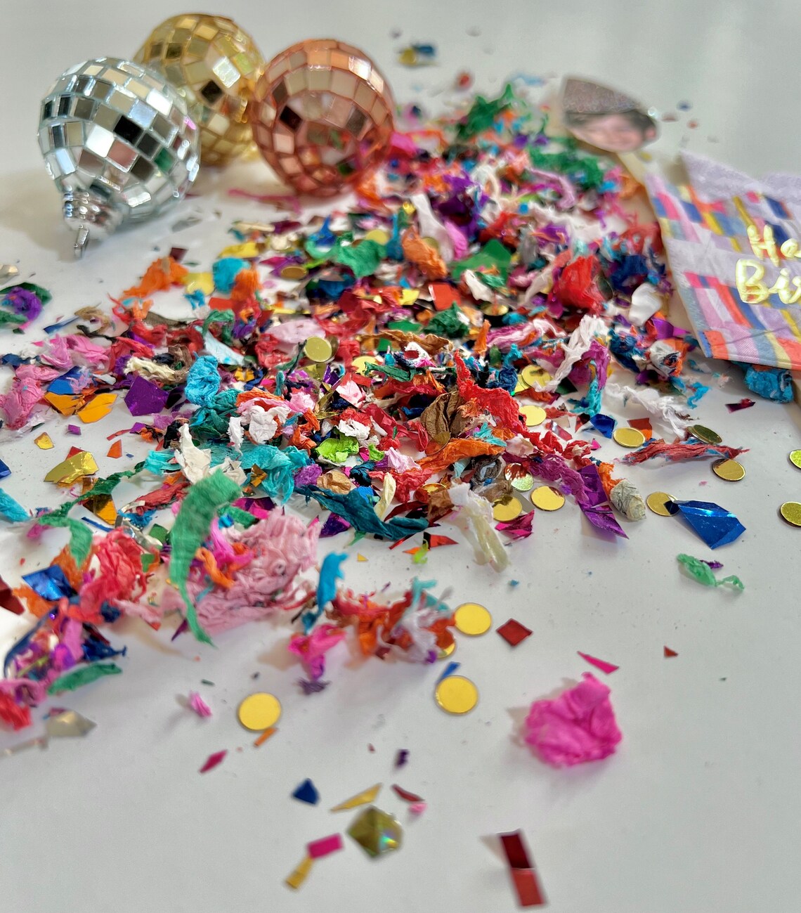 Rainbow Birthday Confetti Table Confetti Birthday Party Decor Shredded ...