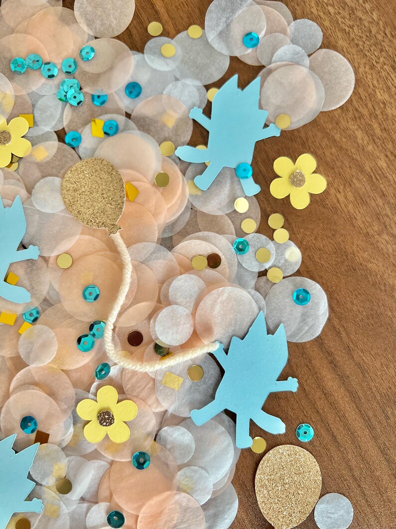 Bluey Birthday Confetti: Pastel Dog Party Decor - Etsy