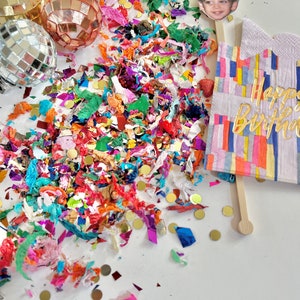 Rainbow Birthday Confetti Table Confetti Birthday Party Decor Shredded ...