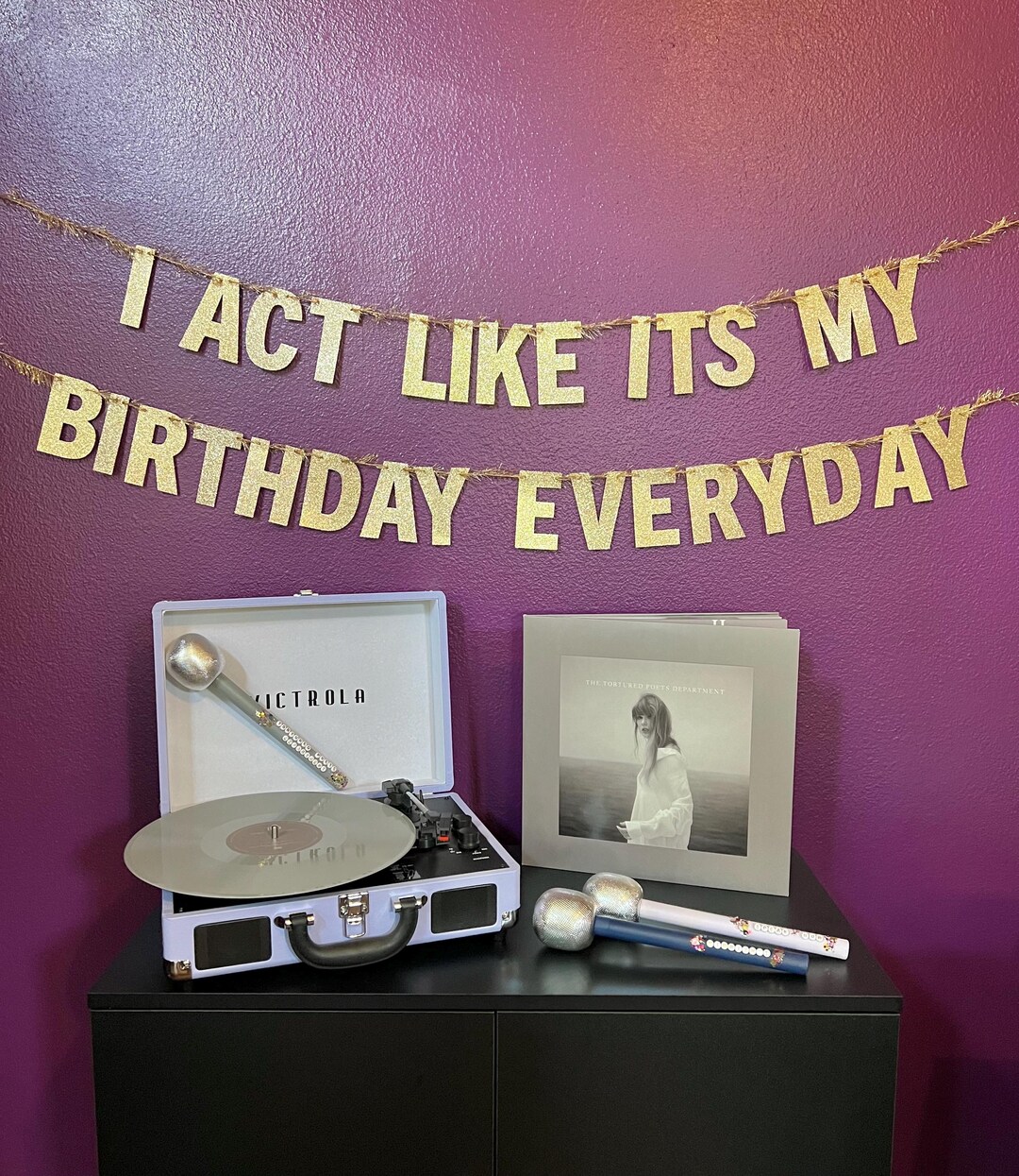 Swiftie Birthday Banner: Gold Party Decor - Etsy