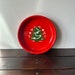 Vintage Red Enamelware Plates, Vintage Red Enamel Divided Plates Made ...