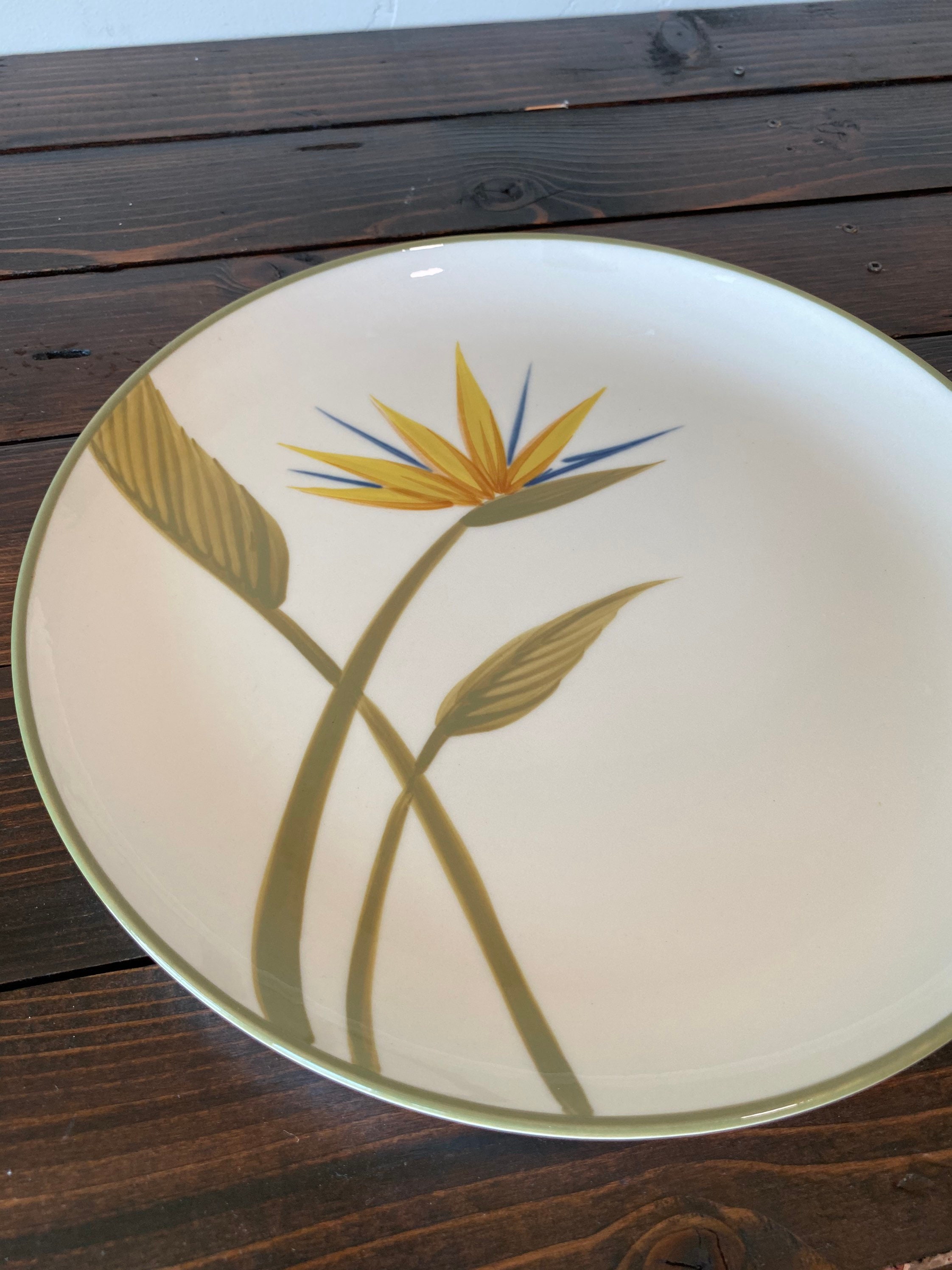 Mid Century Winfield Pottery Birds of Paradise Chop Platter - Etsy