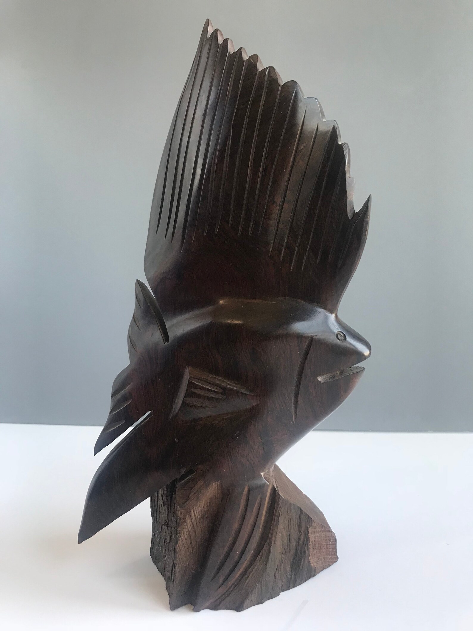 Vintage Large Ironwood Angelfish Vintage Carved Wood Fish | Etsy