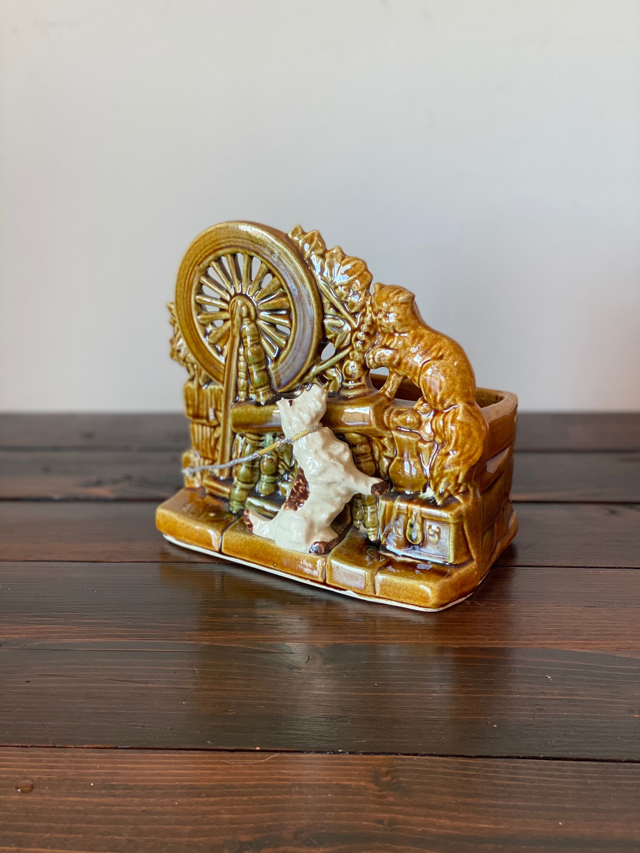 1950's Mccoy Planter Vintage Mccoy Dog and Cat Spinning - Etsy