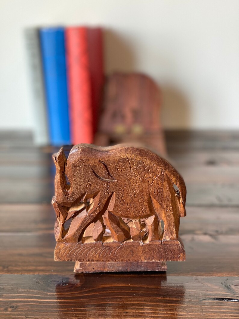 Vintage Carved Wooden Book Holder Expandable Wooden Book - Etsy