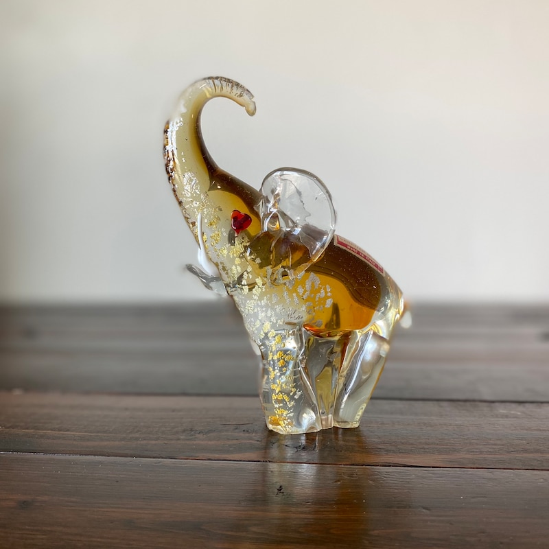 Glass Elephant - Etsy