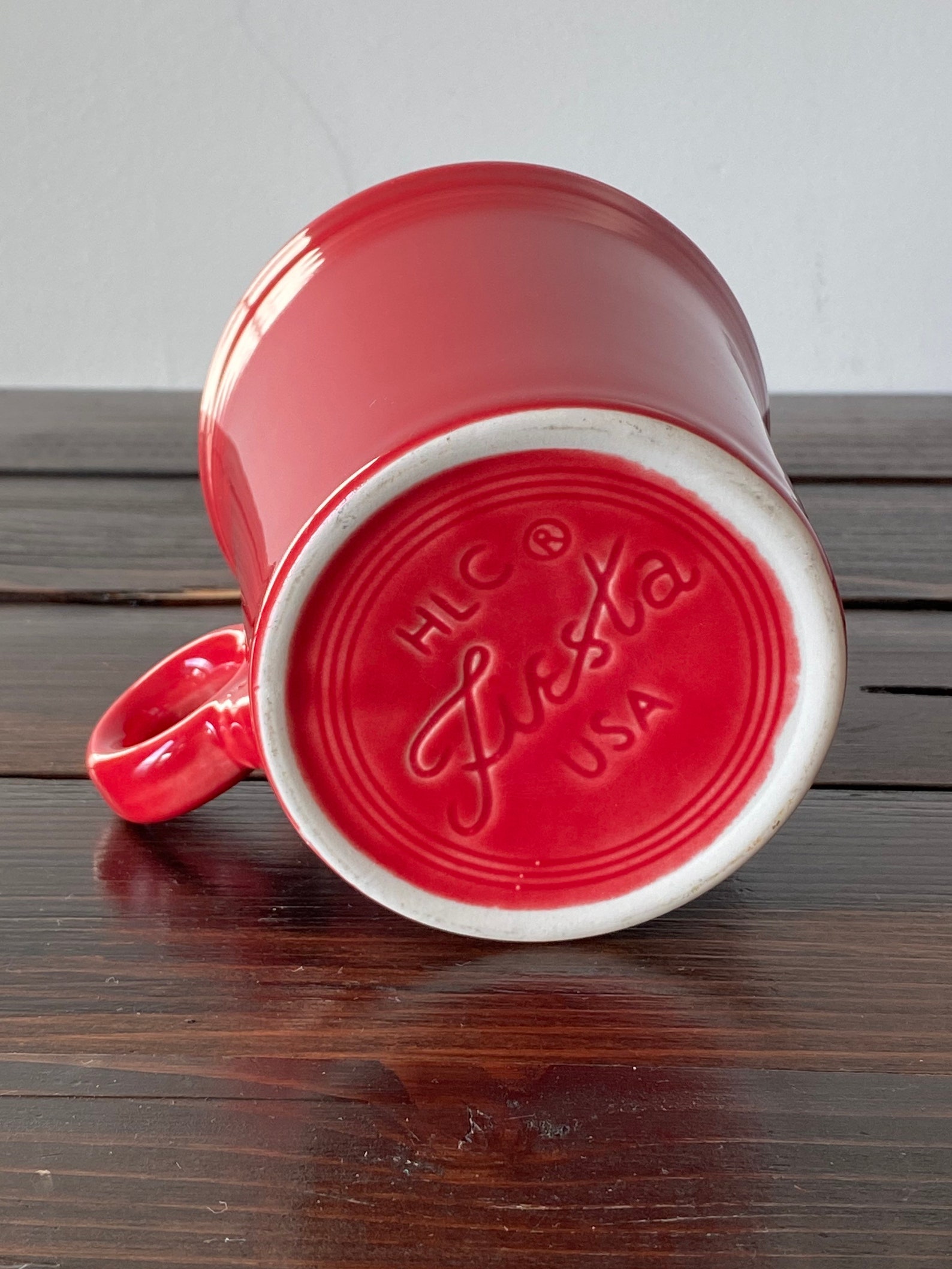 Vintage Fiestaware Red Coffee Cup - Etsy