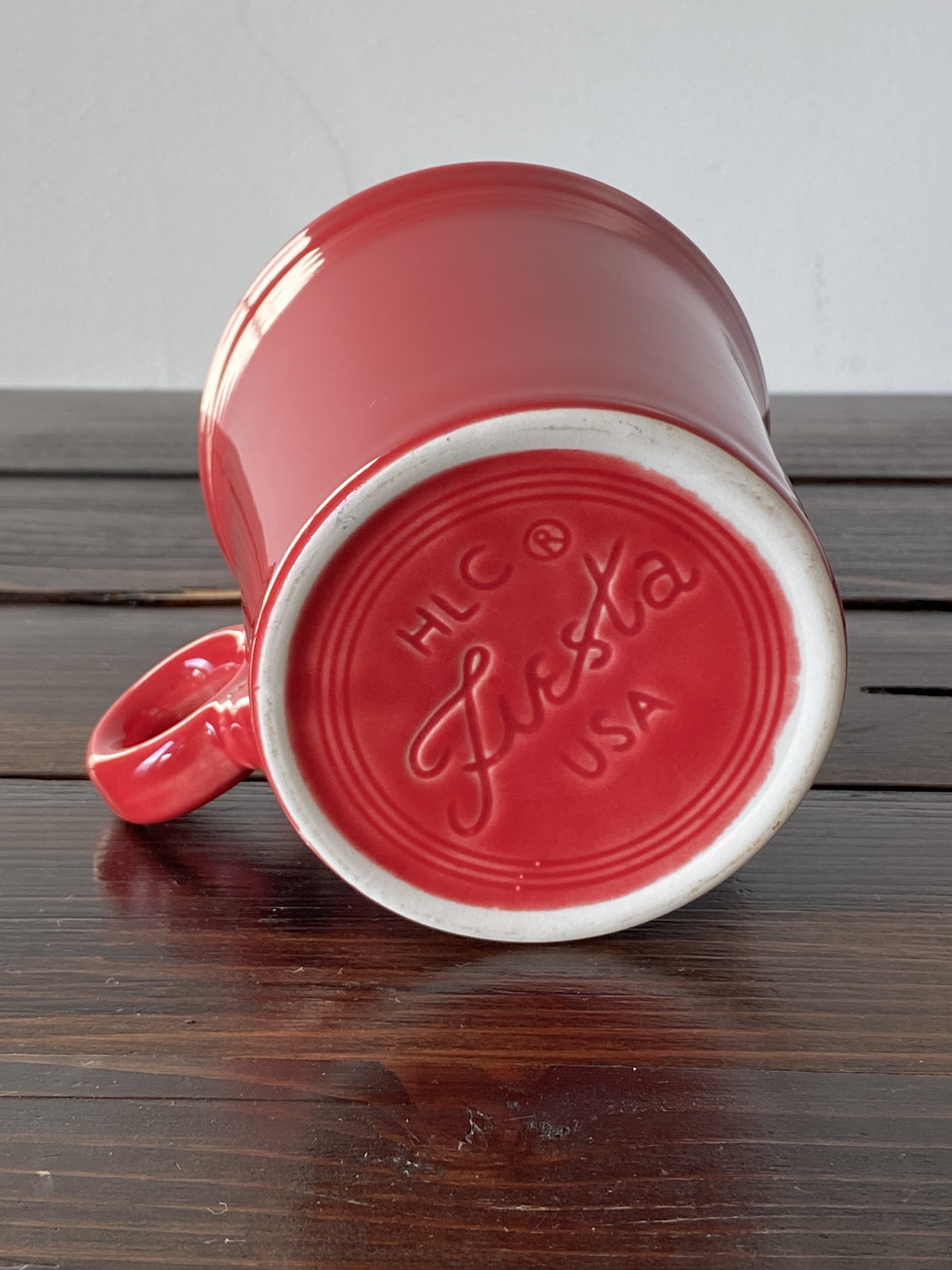Vintage Fiestaware Red Coffee Cup - Etsy