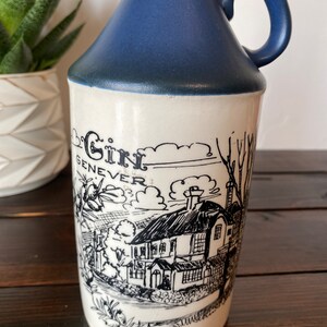 Vintage Gin Genever Bottle, Vintage Gin Bottle, Vintage Ceramic Gin ...