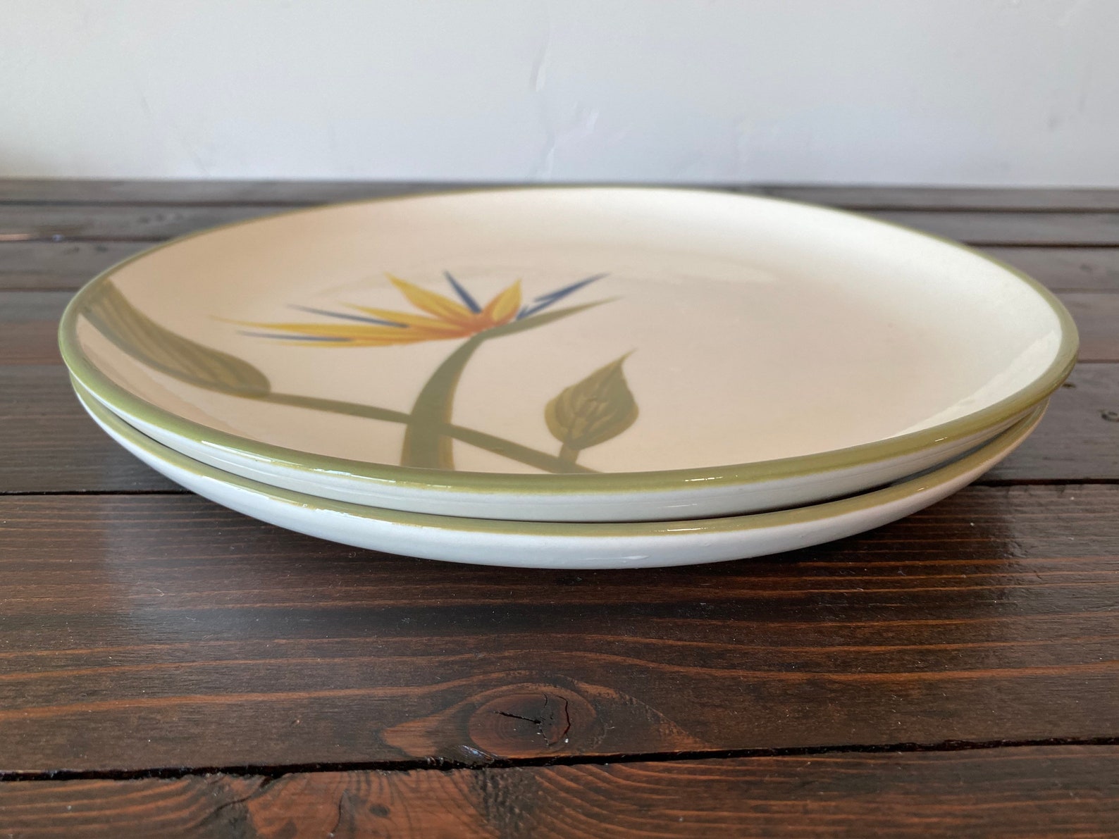 Mid Century Winfield Pottery Birds of Paradise Chop Platter - Etsy