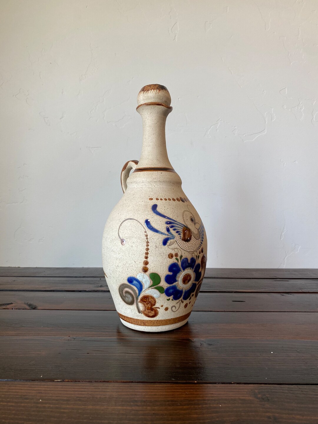Vintage Mexican Pottery Decanter, Vintage Tonala Sandstone Mexican ...