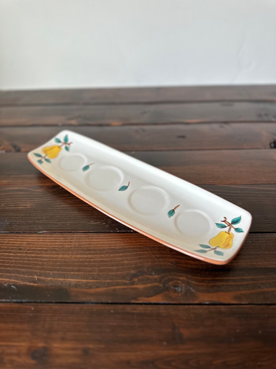 Vintage Stangl Pottery Condiment Tray, Mid Century Stangl Pottery Fruit ...