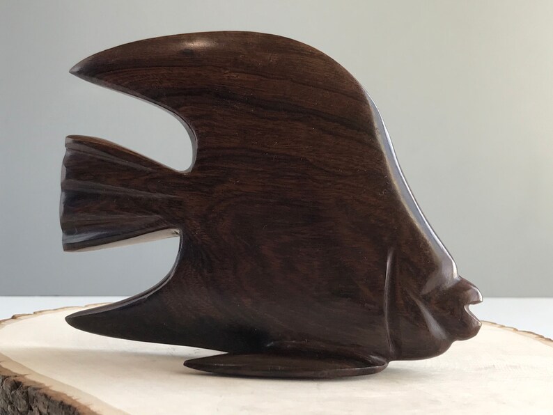 Vintage Ironwood Angelfish Vintage Carved Wood Fish Ironwood - Etsy