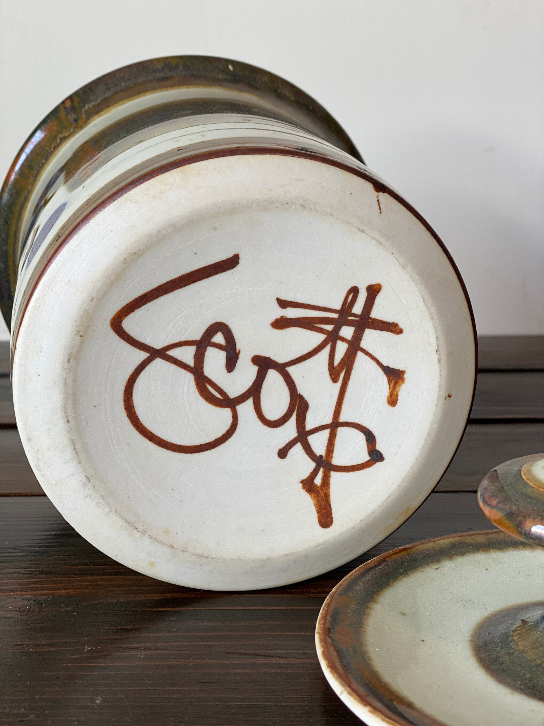 Vintage Sam Scott PNW Pottery Lidded Canisters Modern Vintage | Etsy