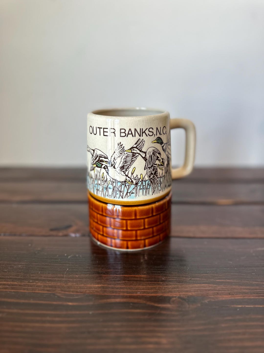 Vintage Outer Banks NC Mug, Vintage Mallard Ducks the Outer Banks North ...