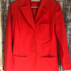 Vintage Young Pendleton Blazer, Vintage Tangerine Young Pendleton ...