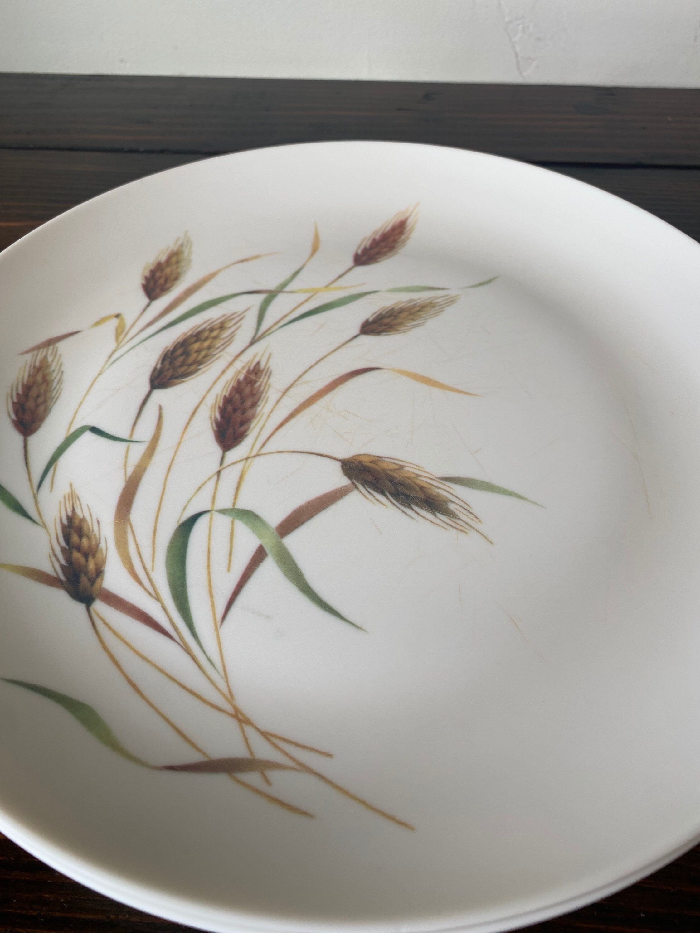 Mid Century Boontonware Wheat Dinner Plates Modern Vintage | Etsy