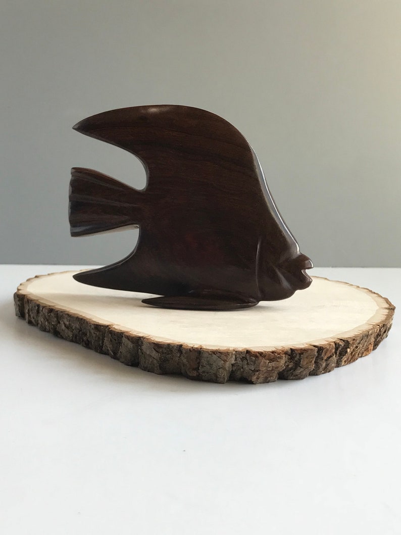 Vintage Ironwood Angelfish Vintage Carved Wood Fish Ironwood - Etsy