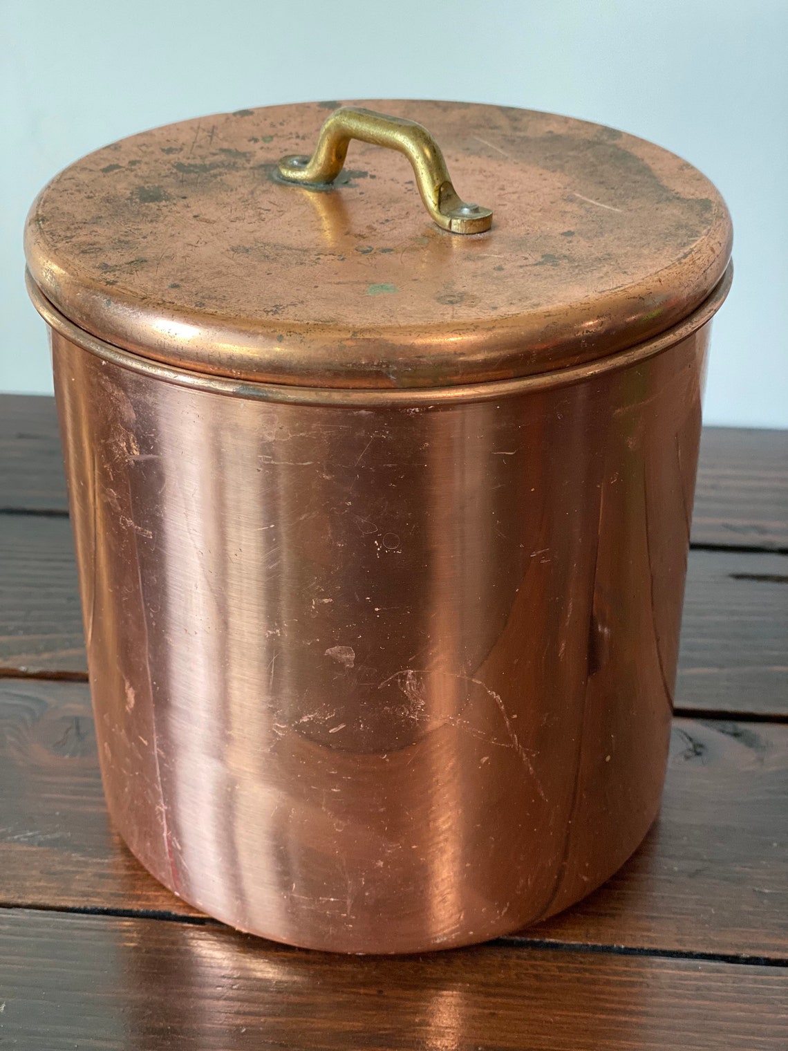 Vintage Copper Sugar Canister Rustic Copper Kitchen Canister | Etsy