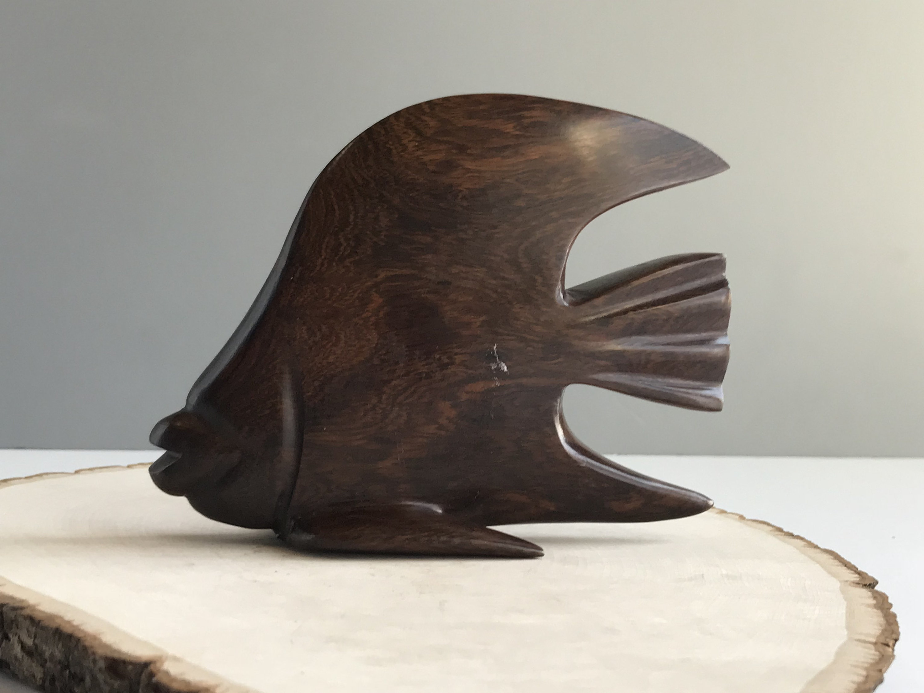 Vintage Ironwood Angelfish Vintage Carved Wood Fish Ironwood - Etsy