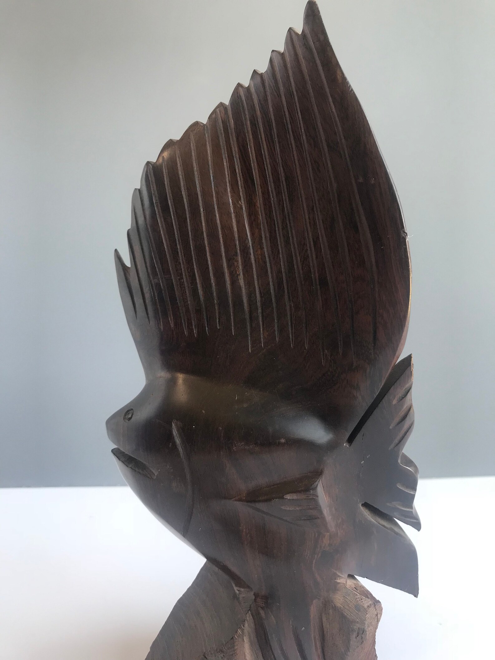 Vintage Large Ironwood Angelfish Vintage Carved Wood Fish | Etsy